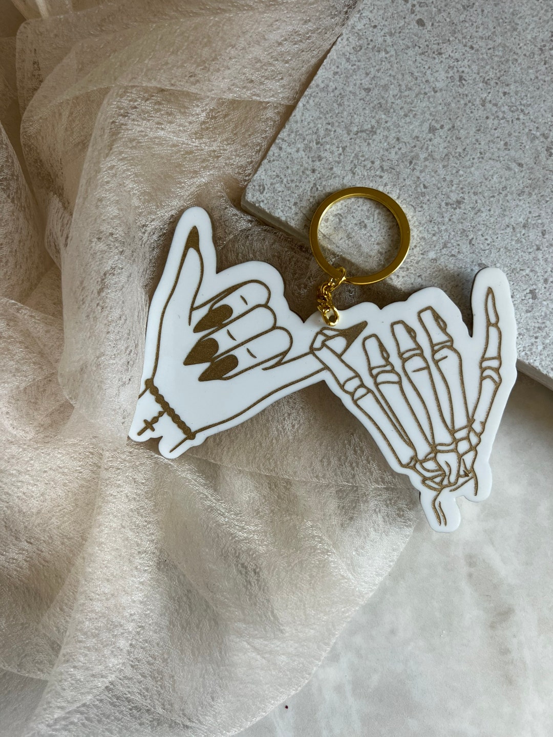 Pinky Promise Skeleton Vamp Hands | Halloween Boo Basket Tag | Backpack ...