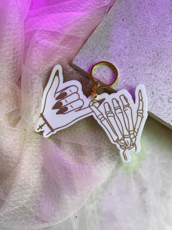 Pinky Promise Skeleton Vamp Hands Halloween Boo Basket Tag - Etsy