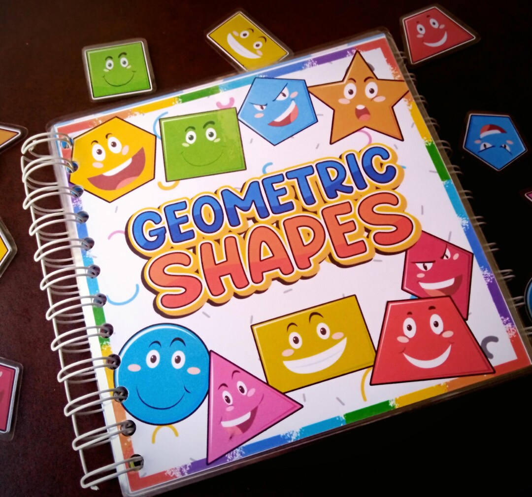 Shape Matching Printable Busy Book, Activity for Toddlers, Geometric ...