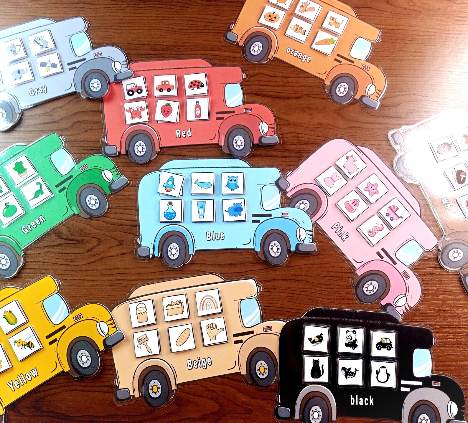 Color Sorting Activity for Kids, Color Matching Game, Toddler Color ...