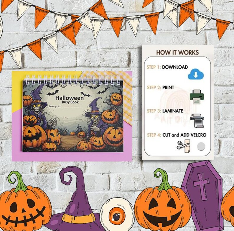 Halloween Busy Book: Preschool Printable Activity Book, Preschool ...