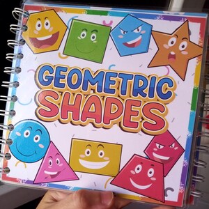Shape Matching Printable Busy Book, Activity for Toddlers, Geometric ...