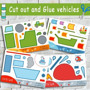 Cut Out and Glue Scissors Practice for Kids Preschool Printable Crafts ...
