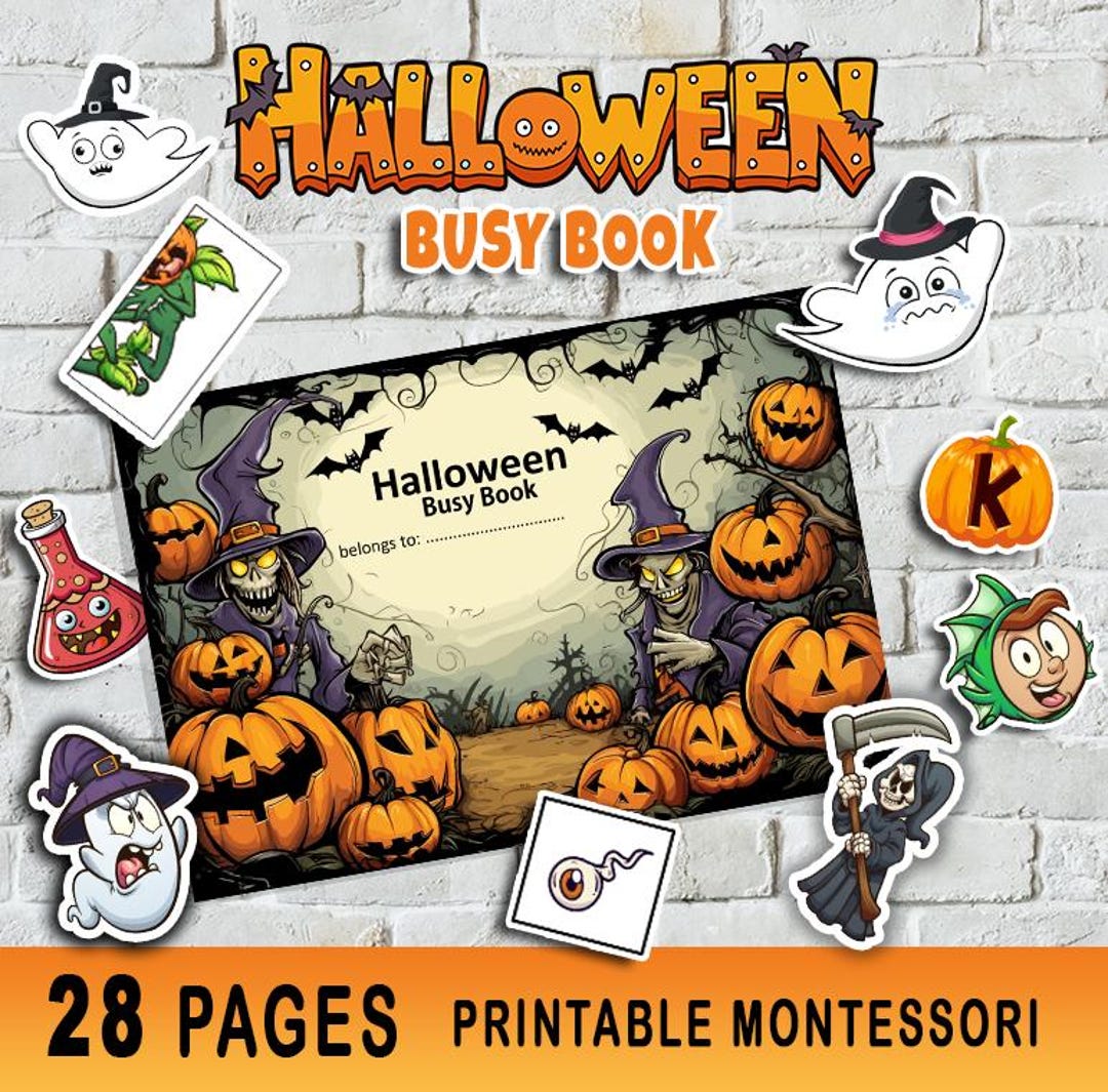 Halloween Busy Book: Preschool Printable Activity Book, Preschool ...