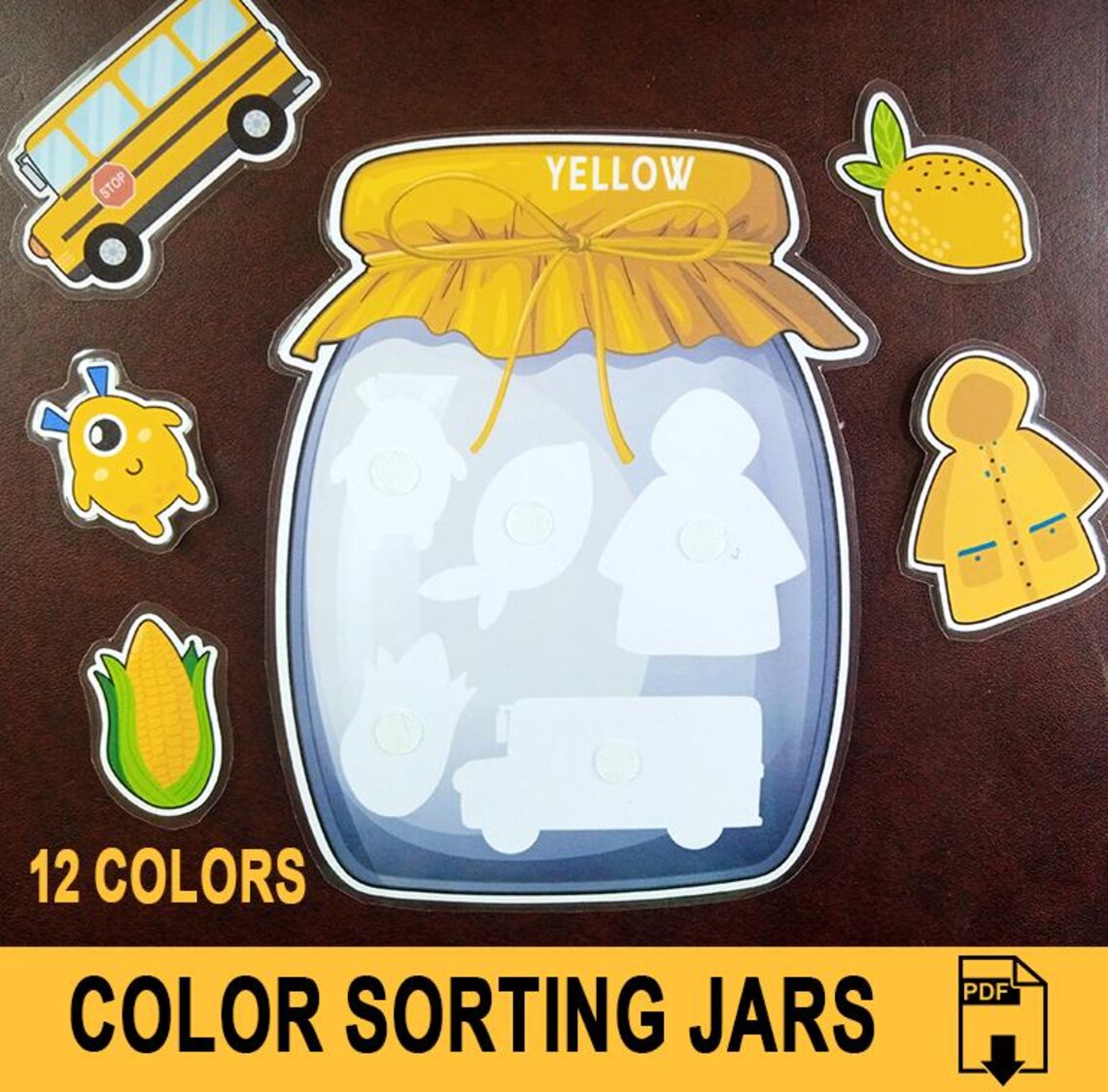 Color Sorting Activities, Montessori Printables, Color Matching in Jars ...