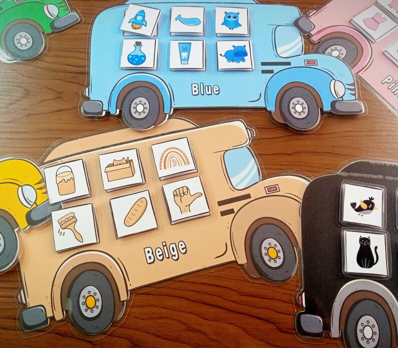 Color Sorting Activity for Kids, Color Matching Game, Toddler Color ...
