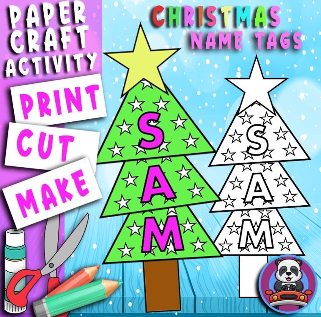 Christmas Tree Name, Printable Activity for Kids, Kindergarten Pre-k ...