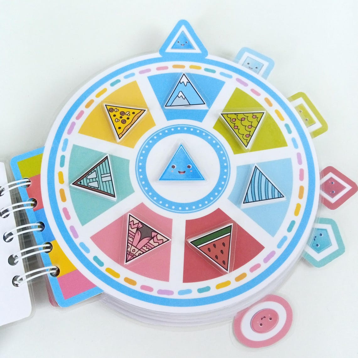 Shape and Color Matching Velcro Activity, Learning Colors Sorting ...