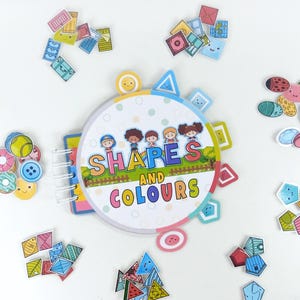 Shape and Color Matching Velcro Activity, Learning Colors Sorting ...