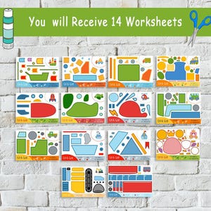 Cut Out and Glue Scissors Practice for Kids Preschool Printable Crafts ...