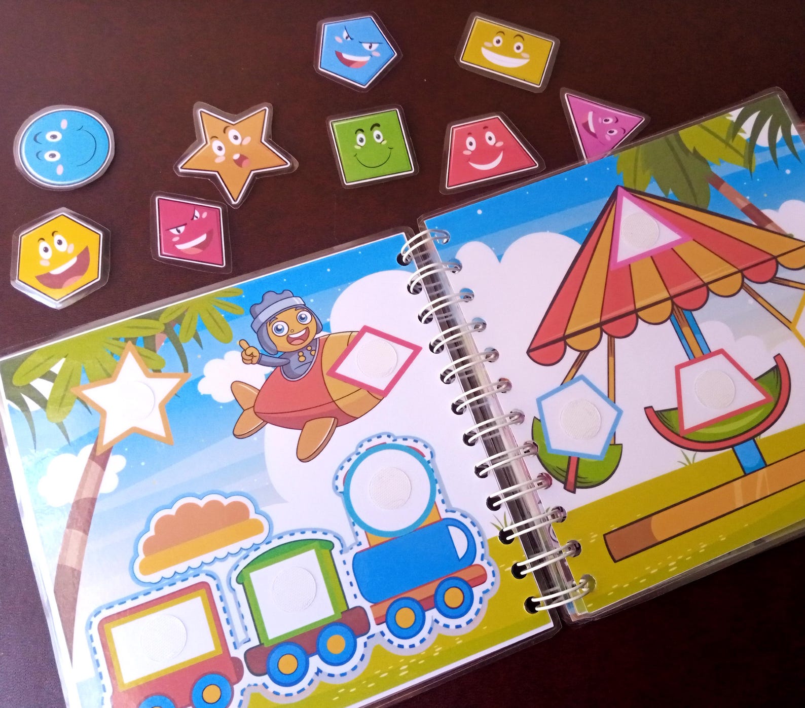 Shape Matching Printable Busy Book, Activity for Toddlers, Geometric ...