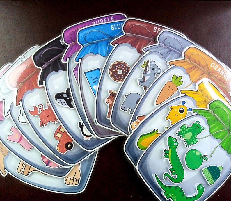 Color Sorting Activities, Montessori Printables, Color Matching in Jars ...