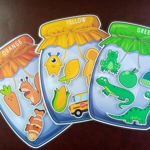 Color Sorting Activities, Montessori Printables, Color Matching in Jars ...