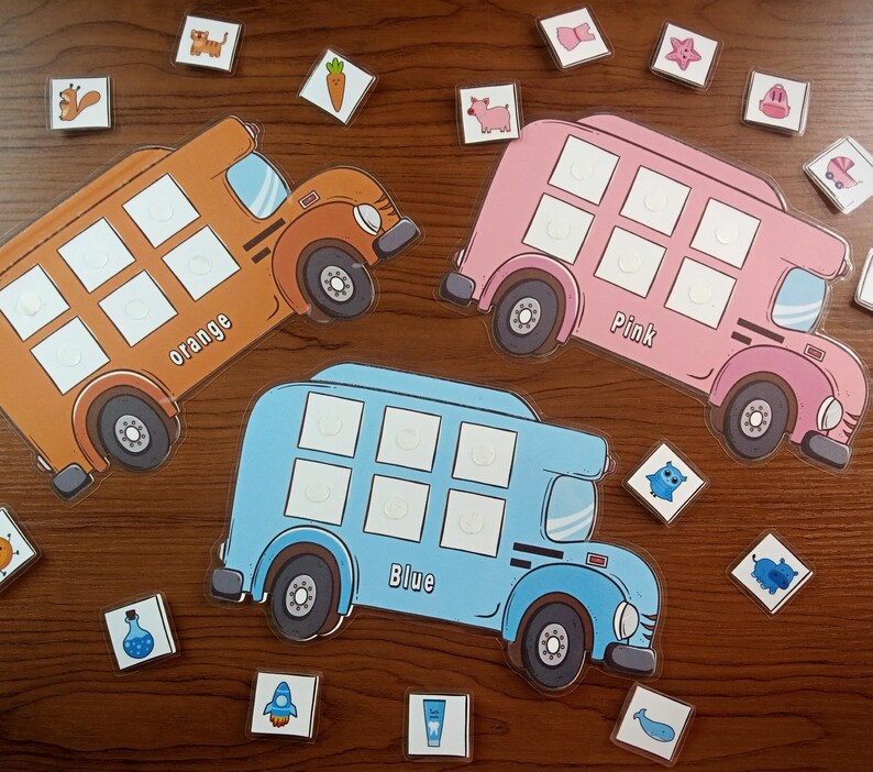 Color Sorting Activity for Kids, Color Matching Game, Toddler Color ...