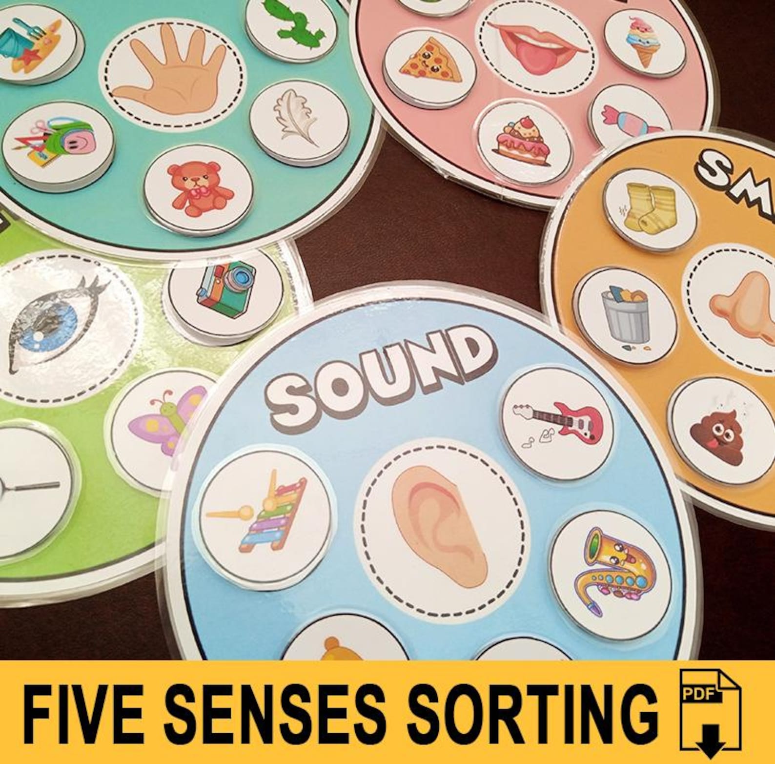 Five Senses Sorting Activity Printable, 5 Senses Sorting, Kids 5 Senses ...