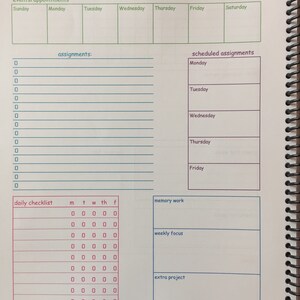 Printable Weekly Homeschool Student Planner - Etsy