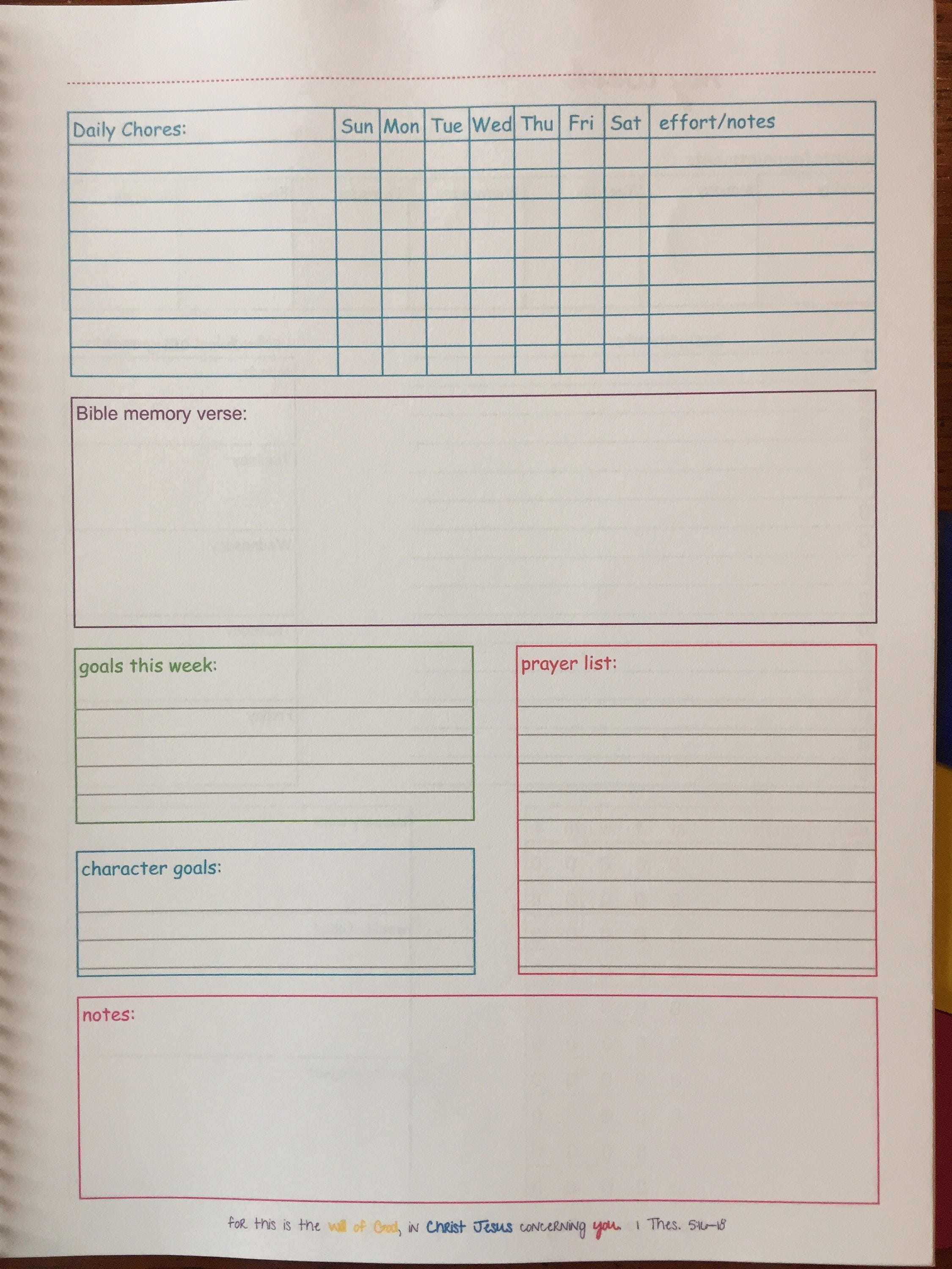 Printable Weekly Homeschool Student Planner - Etsy
