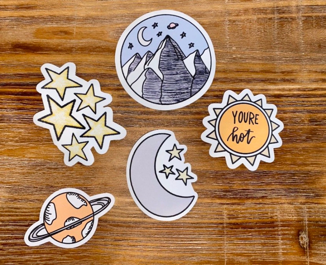 Starry Night Sticker Pack - Etsy
