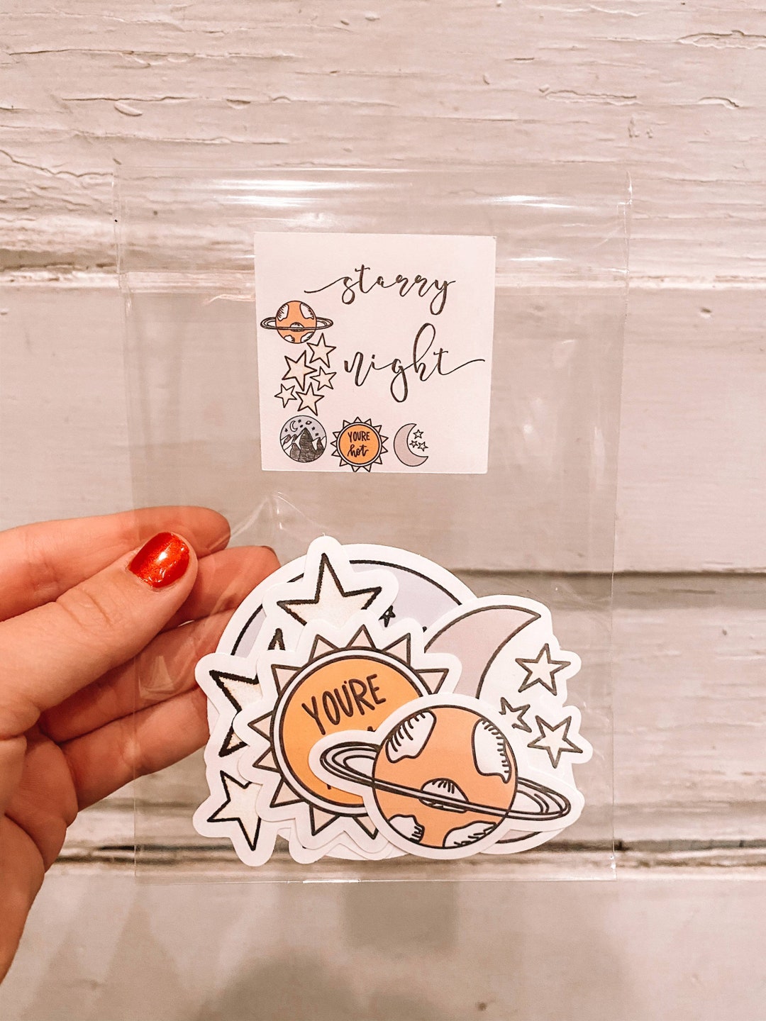 Starry Night Sticker Pack - Etsy