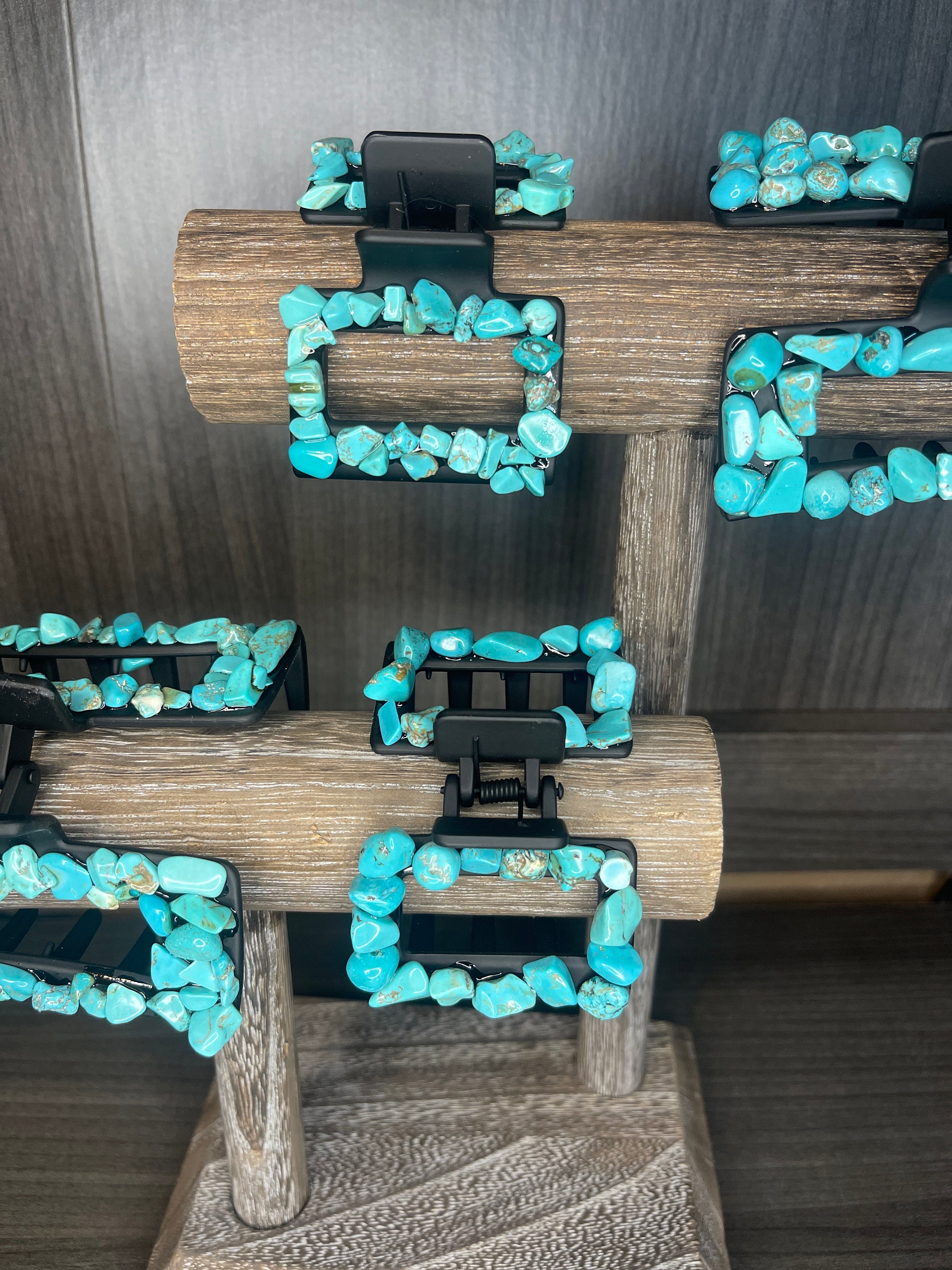 Turquoise Stone Claw Clip - Etsy