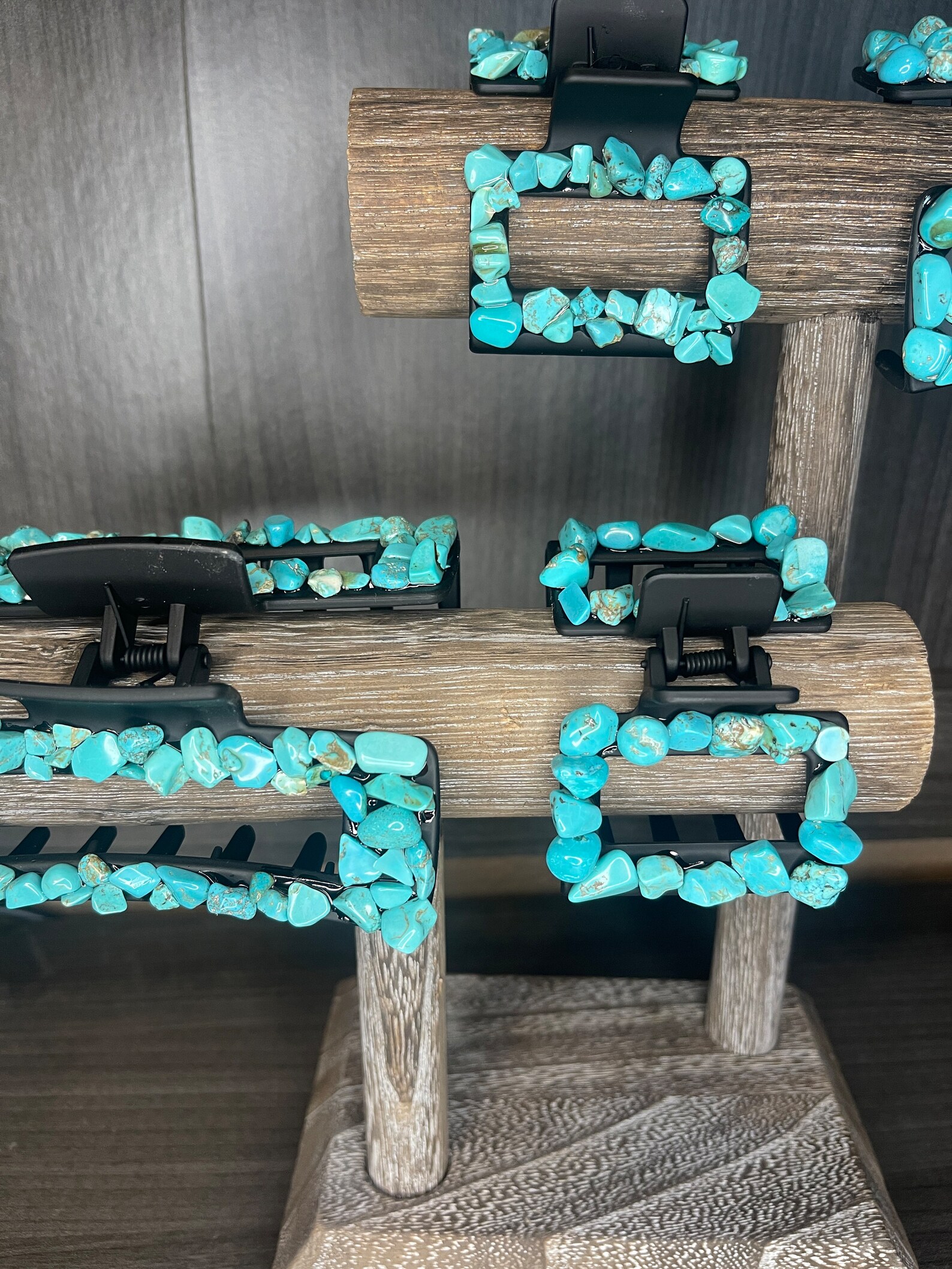 Turquoise Stone Claw Clip - Etsy