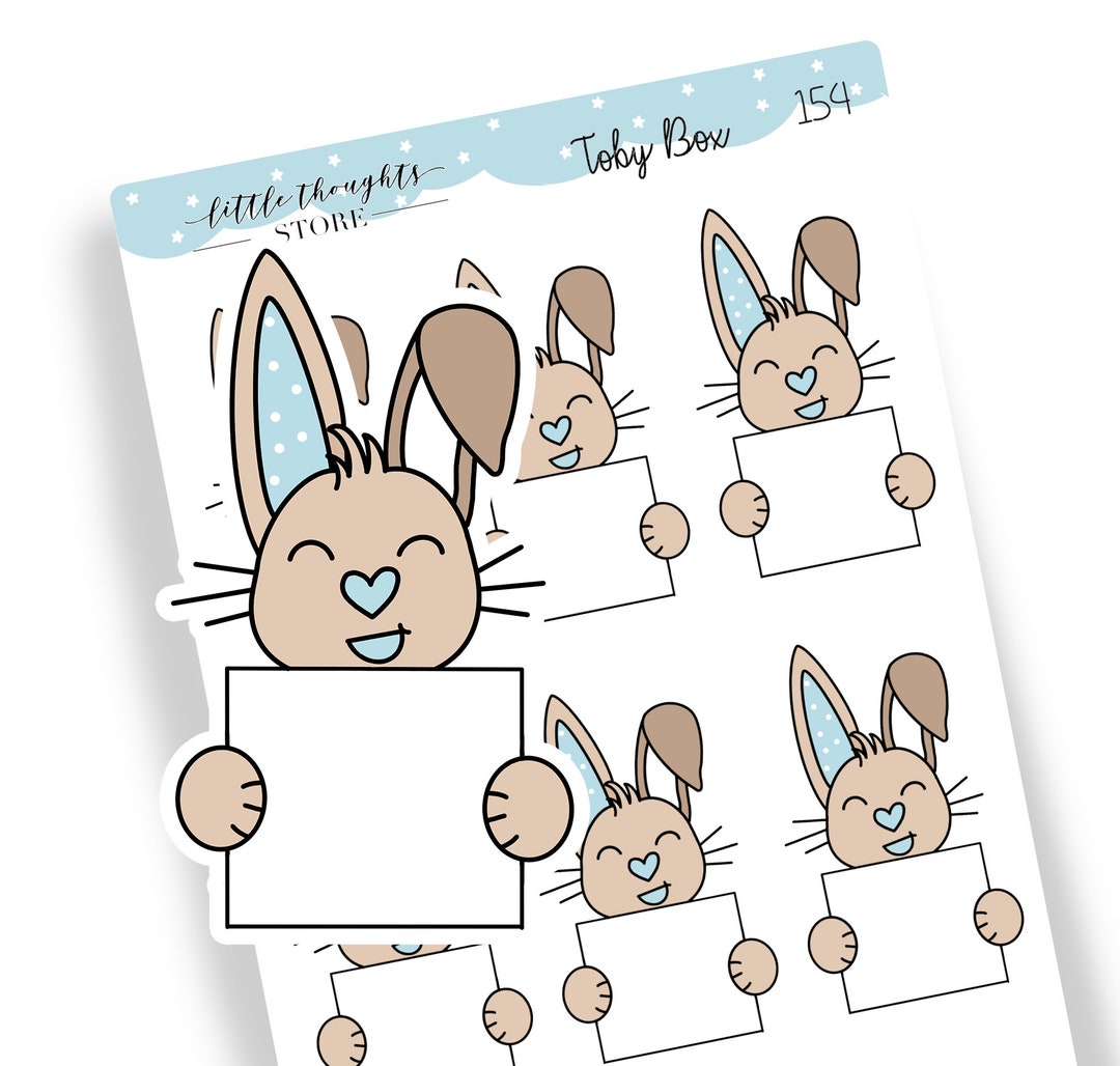 Toby Functional Box Planner Stickers Character Stickers - Etsy