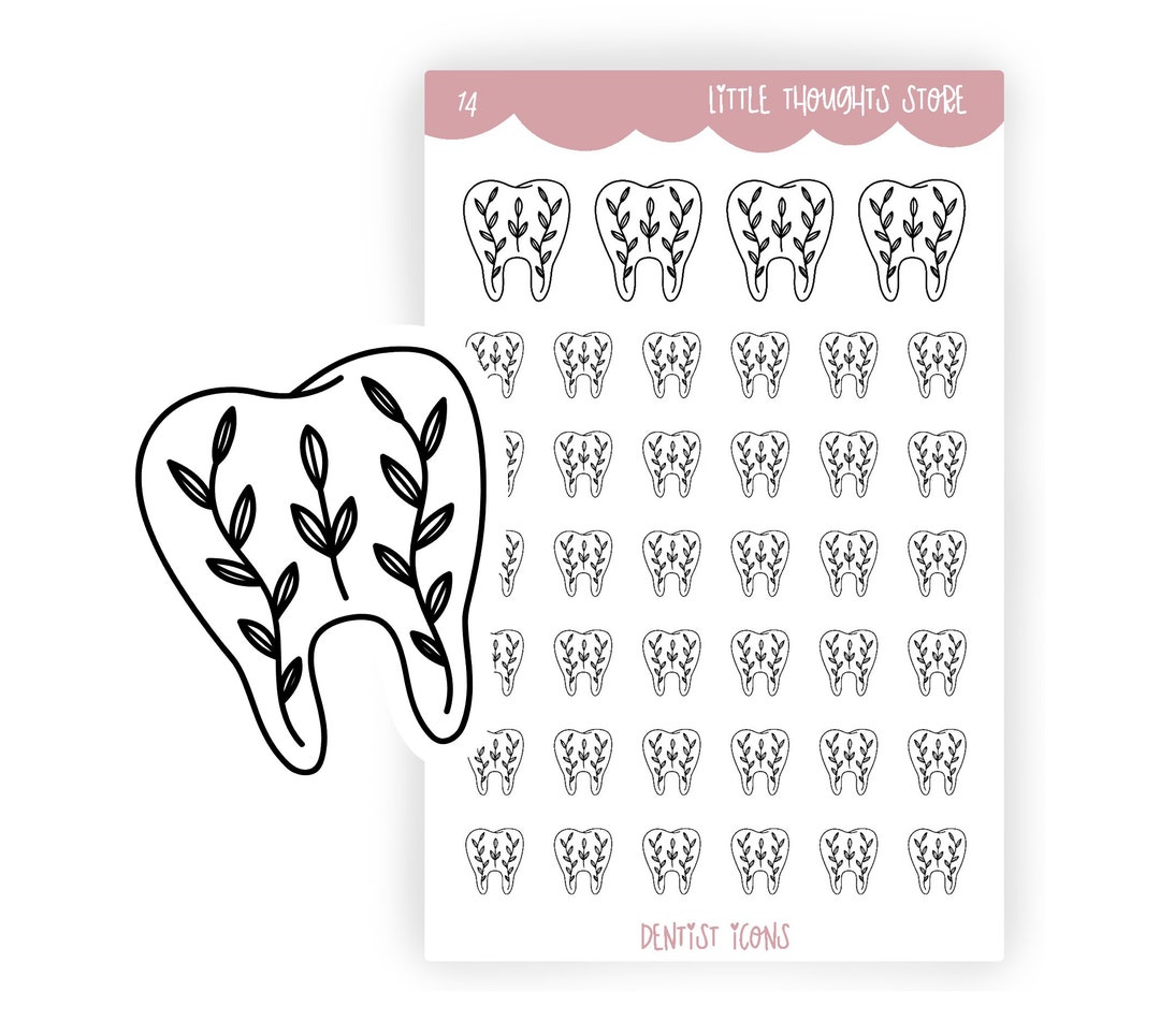 Dentist Icon Planner Stickers Premium Matte Planner Stickers Running ...