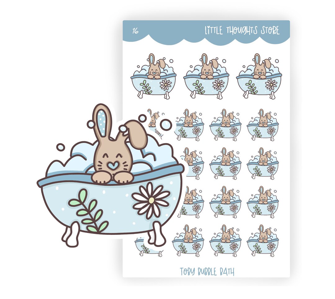 Toby Bath Doodle Stickers | Daisy Sticker | Planner Stickers ...