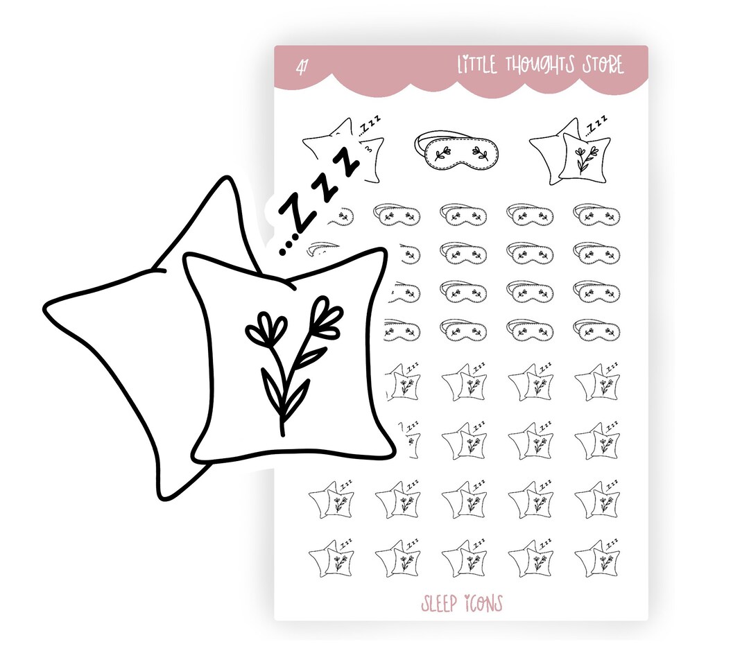 Sleep Icons Planner Stickers Premium Matte Planner Stickers Nap Icons ...