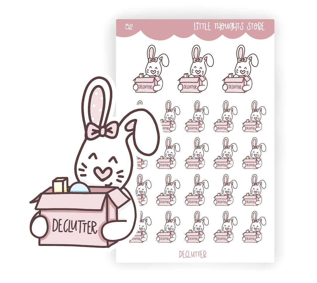 Willow Declutter Doodle Sticker Chore Sticker Planner Stickers Premium ...