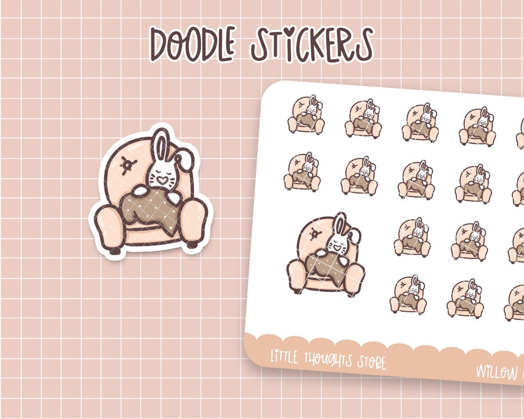 Autumn Naps Doodle Stickers Self Care Nap Sleep Sticker - Etsy