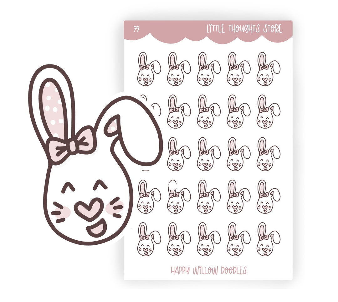 Happy Willow Doodle Stickers Planner Stickers Premium Matte Planner Stickers - Etsy