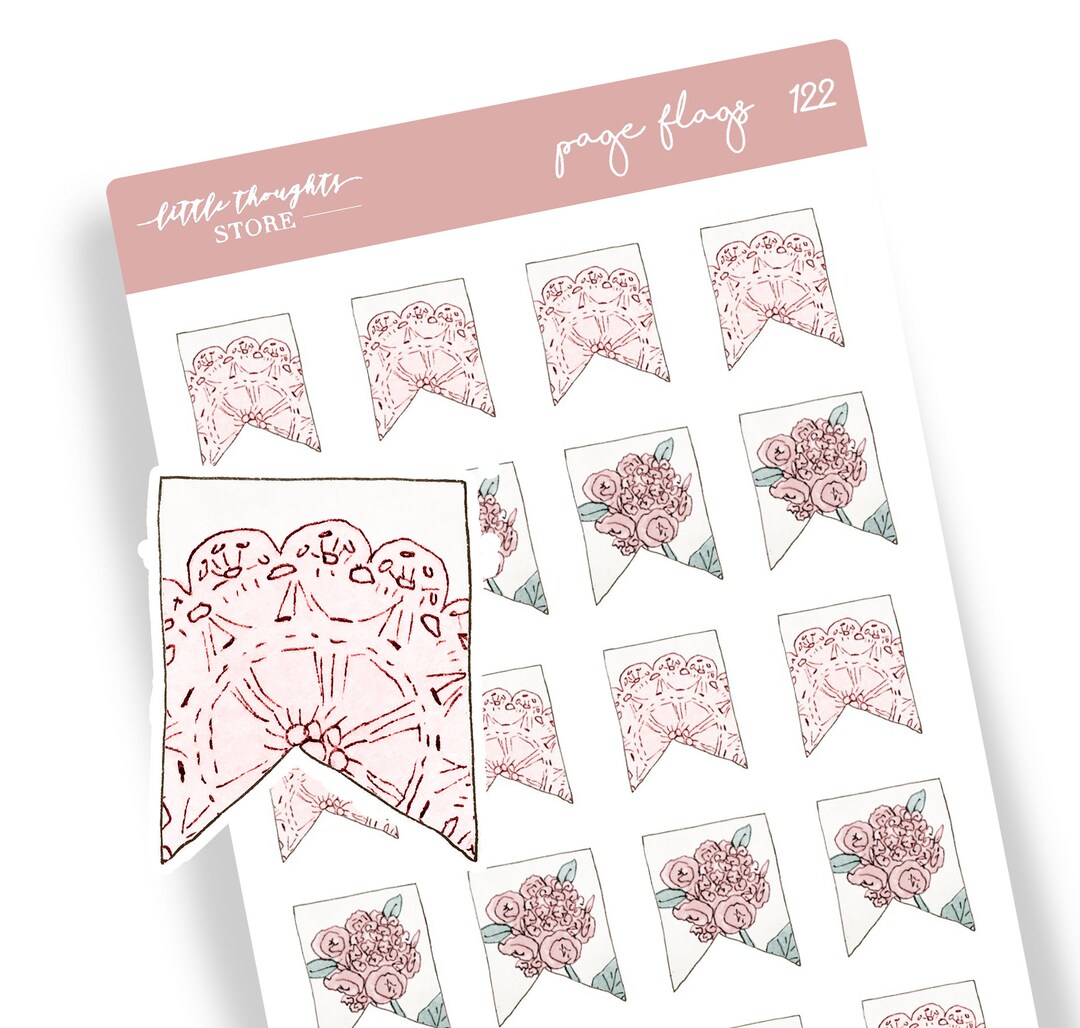 Page Flags A6 Deco Stickers Planner Stickers Premium Matte Paper ...