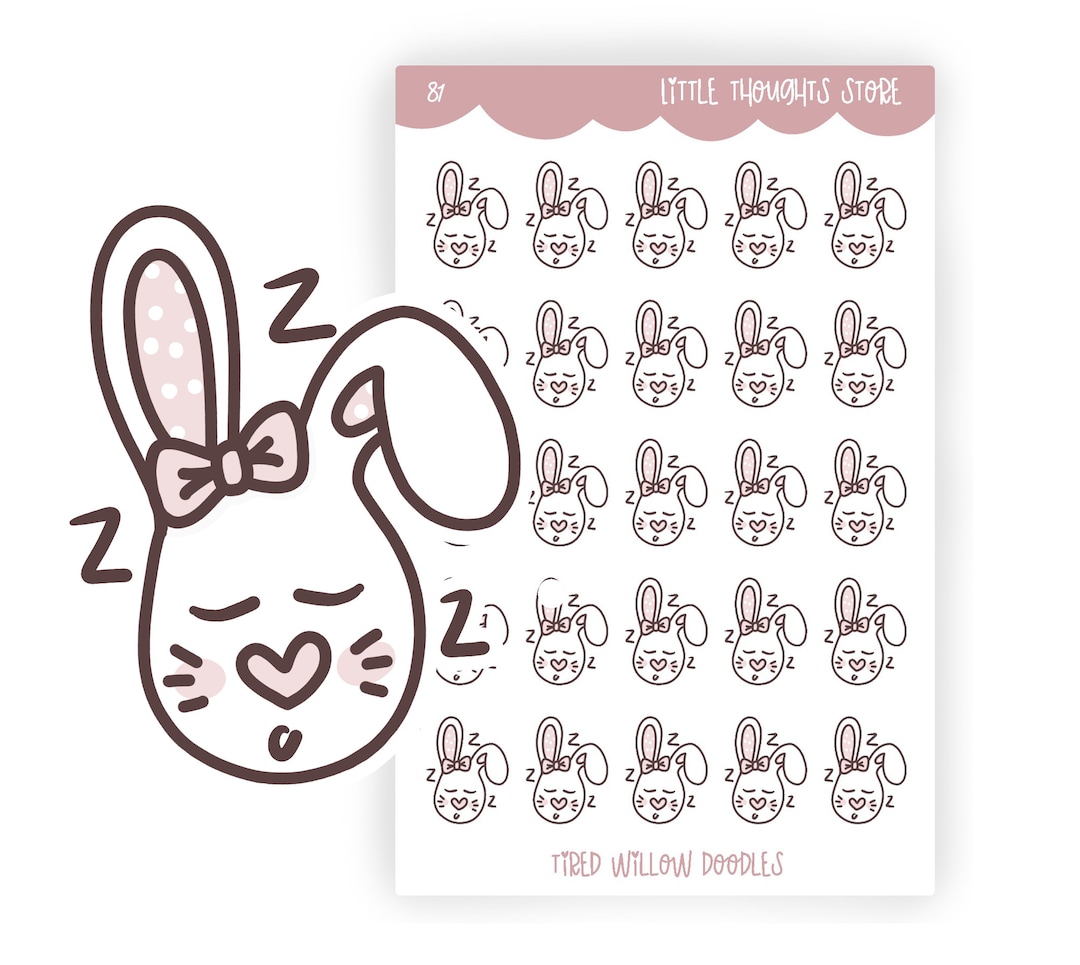 Tired Willow Doodle Stickers | Planner Stickers | Scrapbook ...
