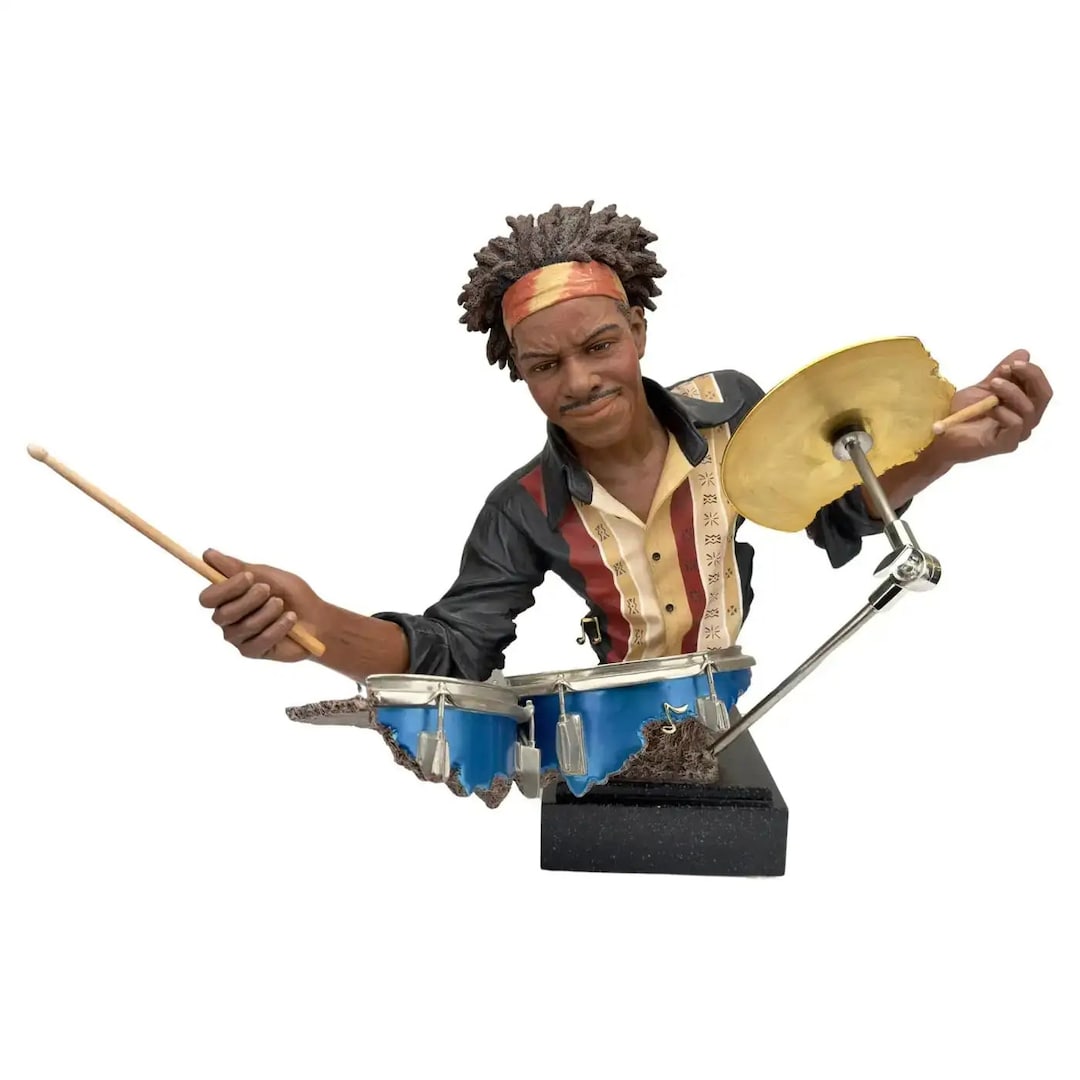 Willitts Designs International the Drummer Cast Resin Sculpture, Signed ...