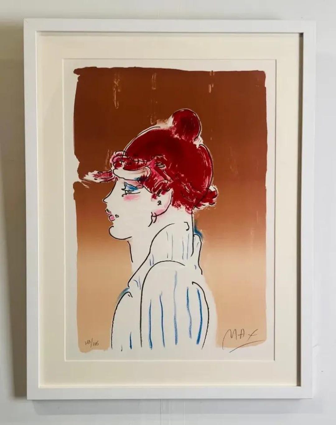 Peter Max Color Silkscreen Girl From Ibiza Hand Signed , Numbered ...