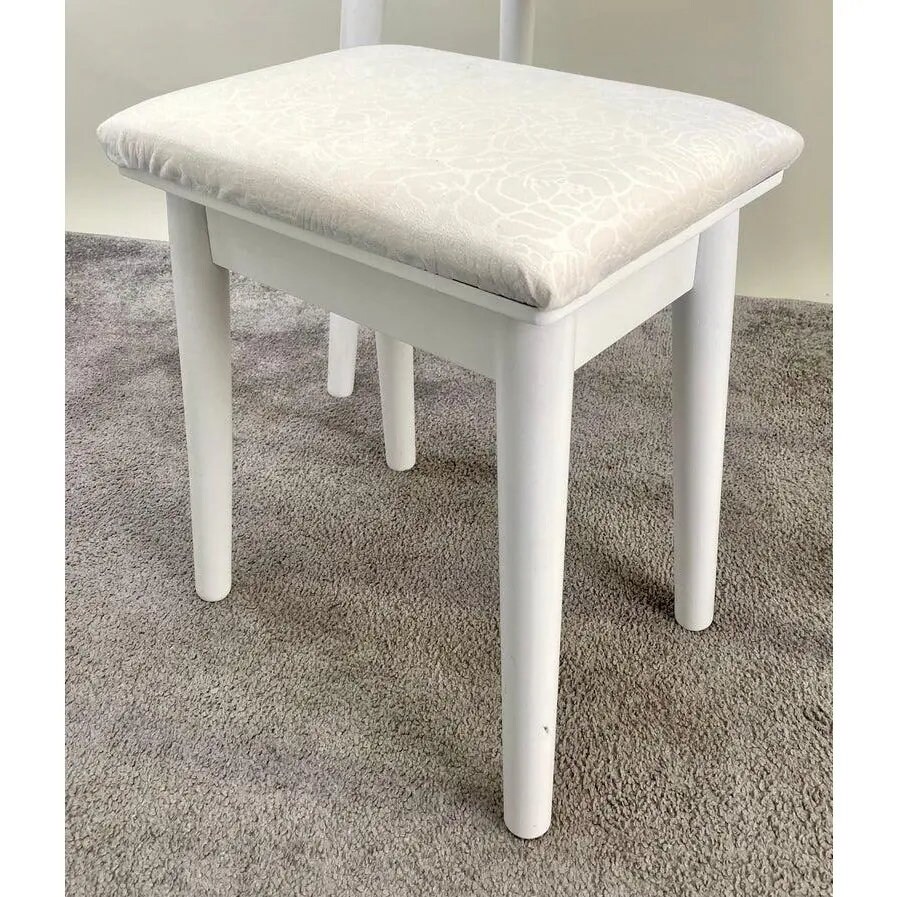 Modern White Lacquered Lady Vanity Desk With Matching Bench - Etsy