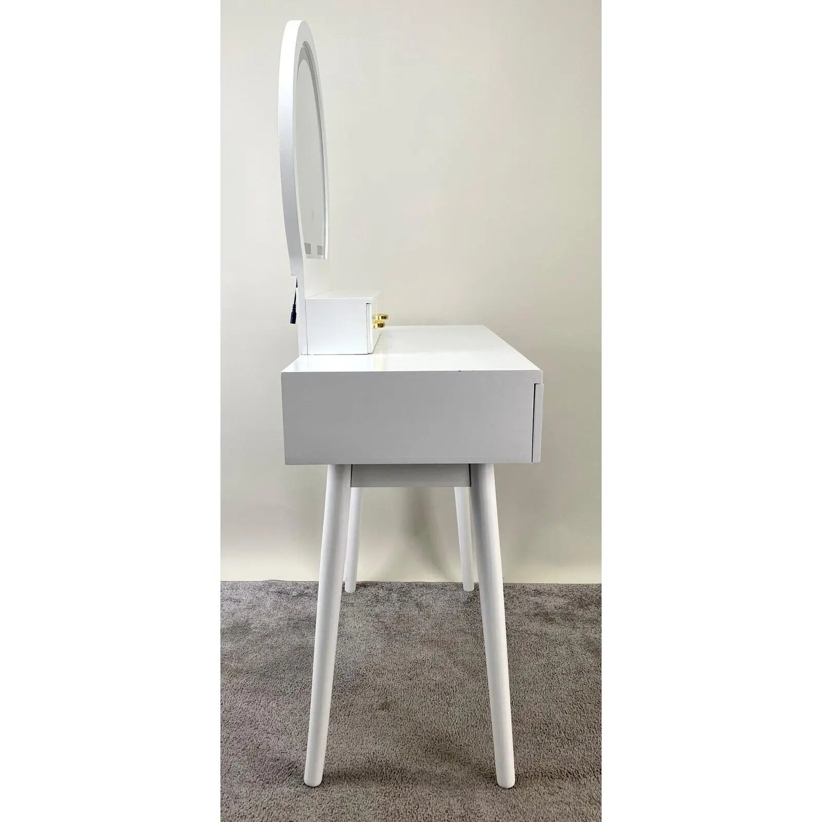 Modern White Lacquered Lady Vanity Desk With Matching Bench - Etsy