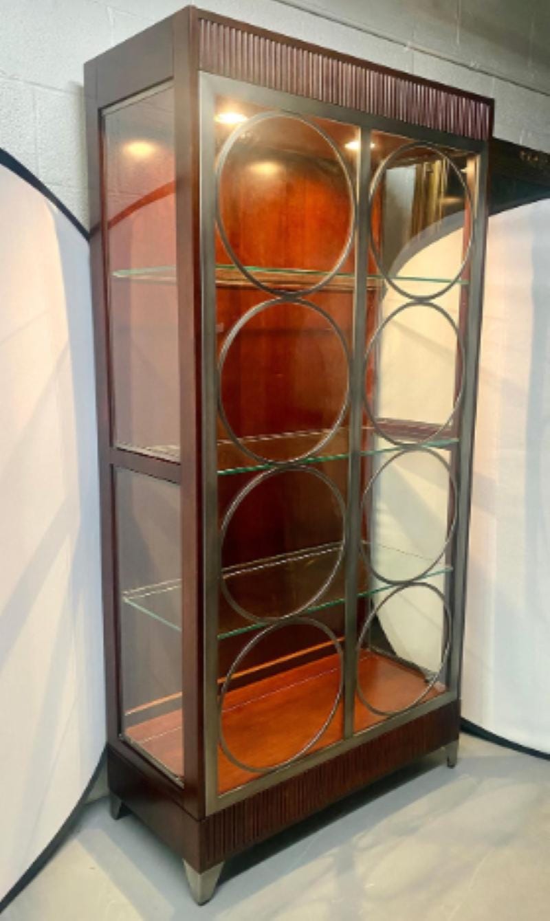 Art Deco Style Ethan Allen Display Vitrine or Curio Cabinet - Etsy