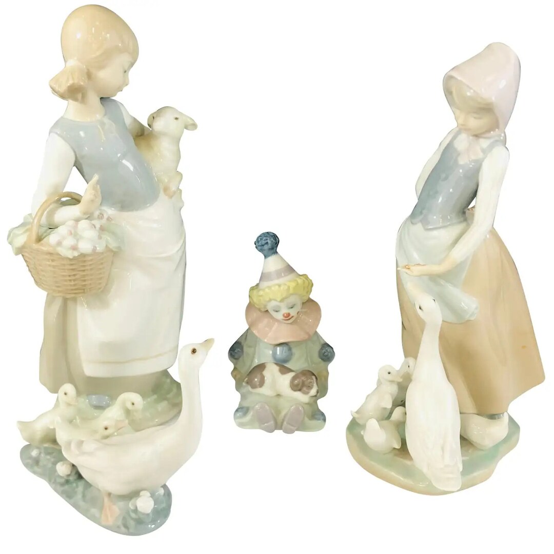 Lladro Porcelain Figurines, a Set of 4 - Etsy