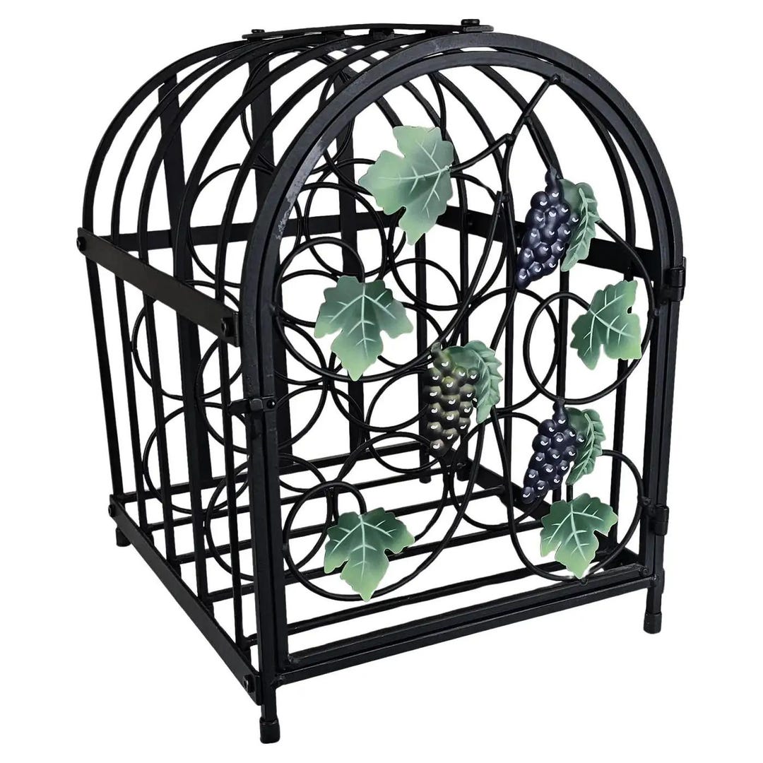 Rustic Vintage Black Metal Ivy Wine Table Display Rack - Etsy