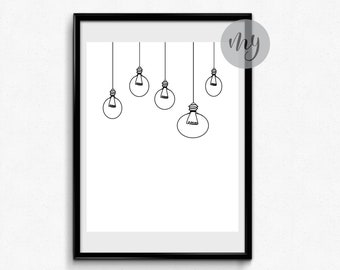 Light bulb art | Etsy