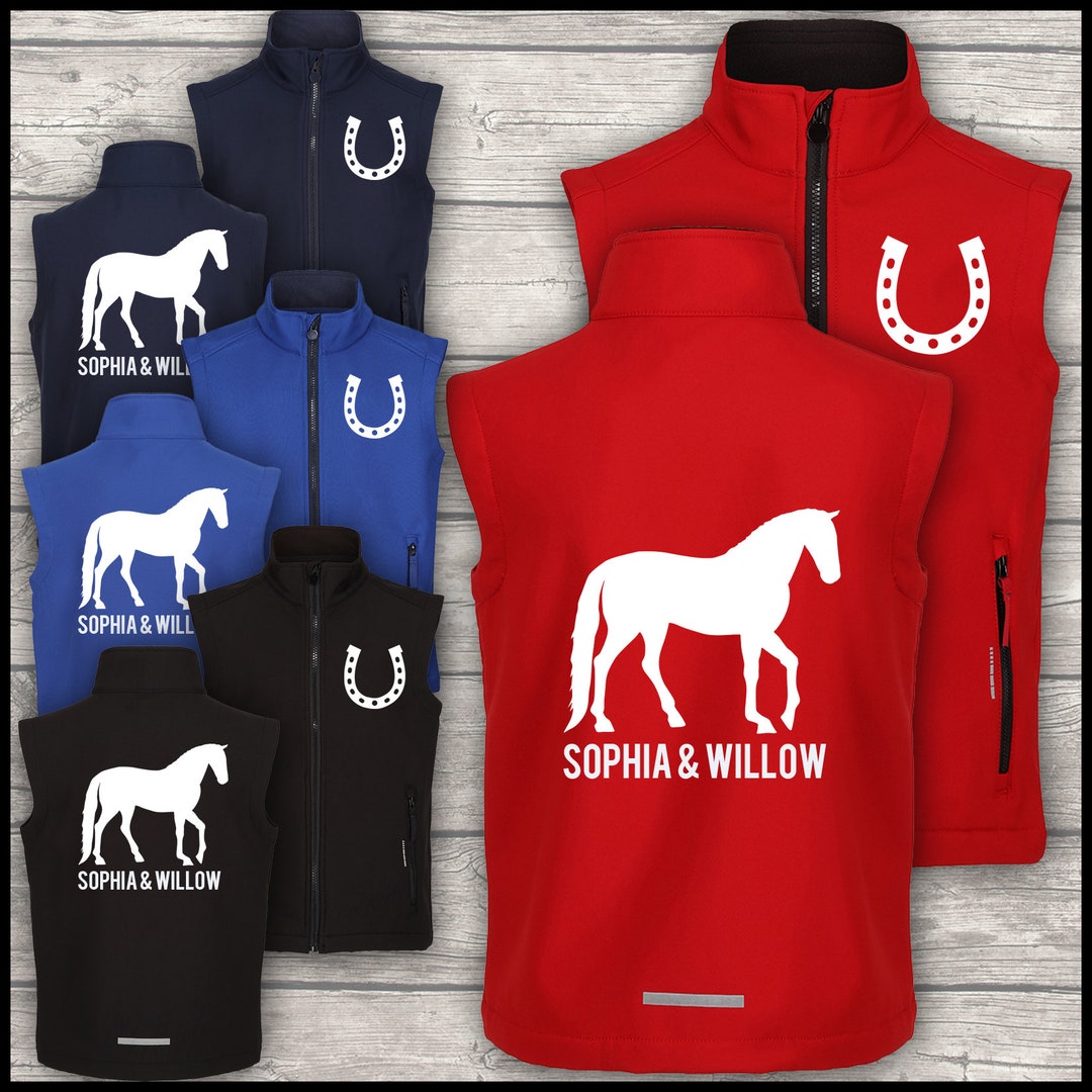 Personalised Horse Equestrian Bodywarmer Gilet Horse Gift for Girls Softshell Gilet - Etsy UK