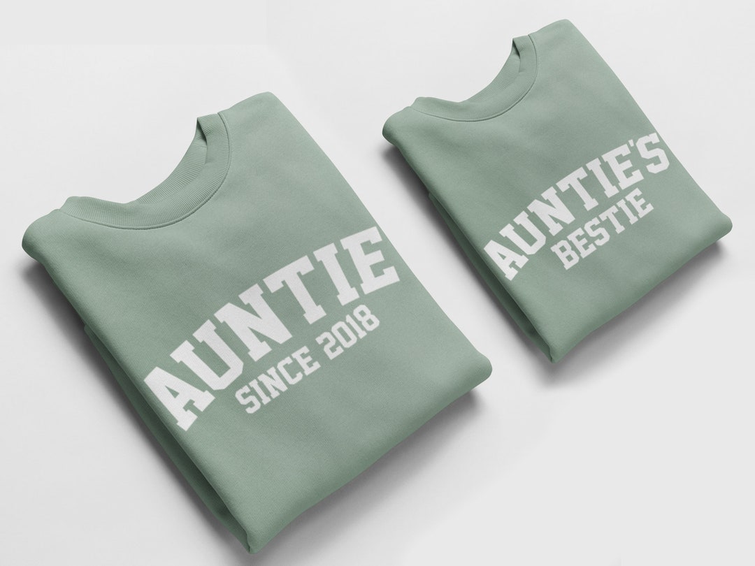 Auntie and Aunties Bestie Jumpers, Matching Jumpers Auntie Gift Aunties ...