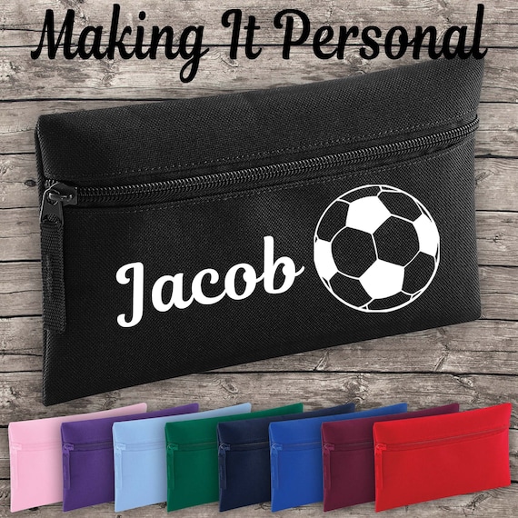 Personalised Football Pencil Case ADD YOUR NAME Back to School | Etsy