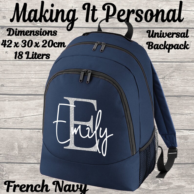 Personalised Initial Name Backpack Bag Rucksake Girls Boys - Etsy