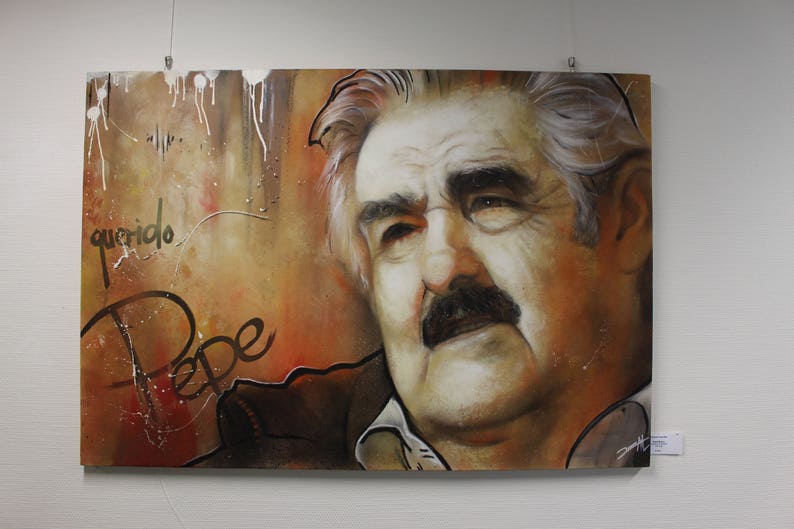 Pepe Mujica, Old Man, Aerosol Art, Graffiti Street Art Portrait ...