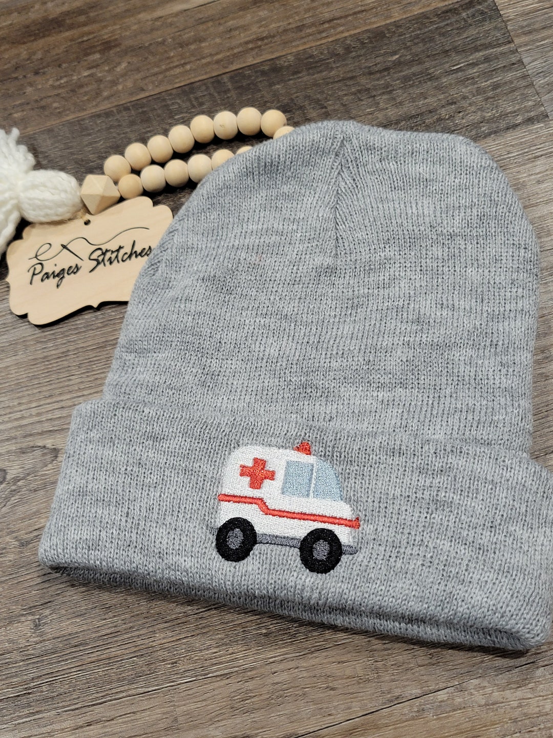 Toddler Kid Ambulance Beanie - Paramedic EMT First Responder Baby ...
