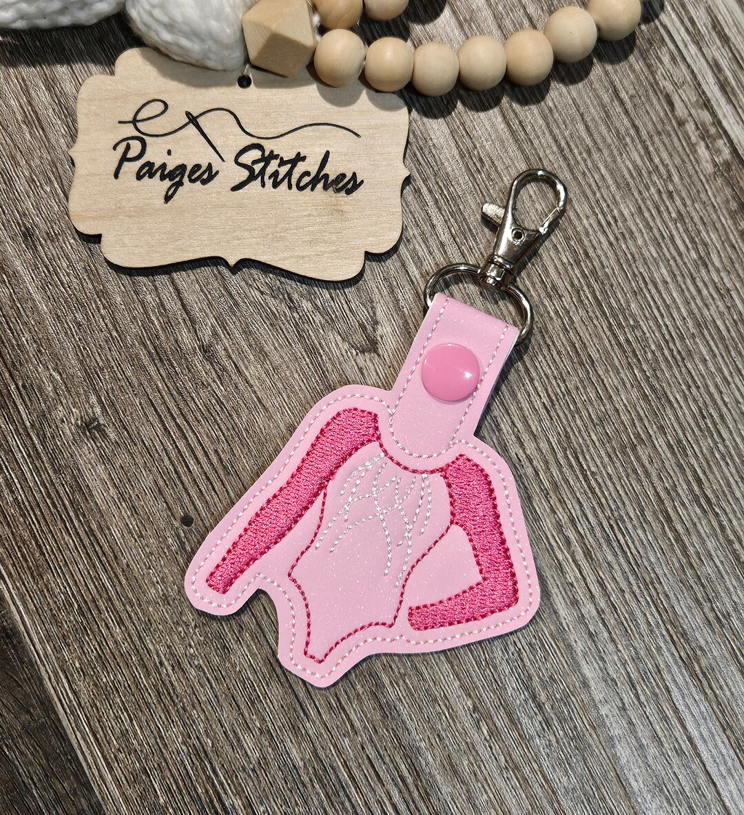 Gymnastics Keychain - Gymnastics Leo Leotard Embroidered Handmade Gift ...