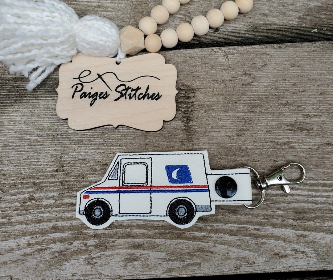 Mail Truck USPS Keychain - Deliver Delivery Mailman Postal Worker ...